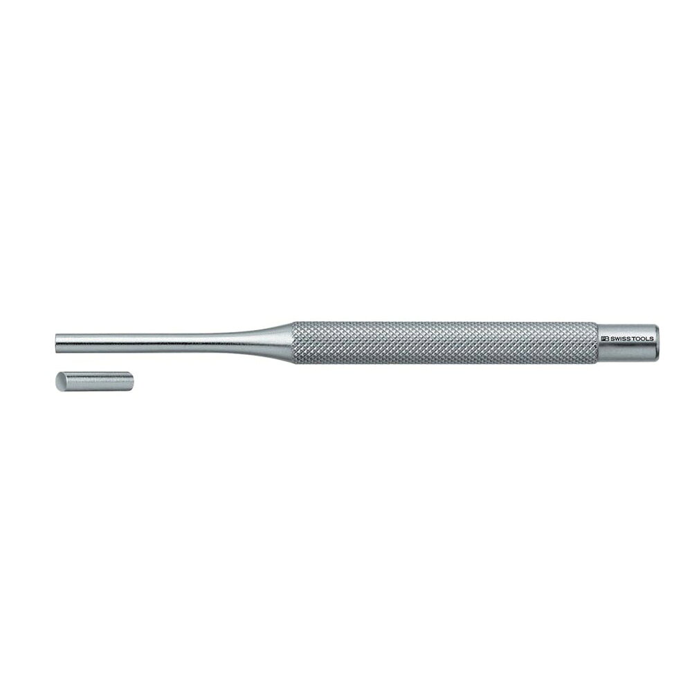 メーカー名：PB SWISS TOOLS(ピービースイスツールズ)品番：715-3商品名：715-3 平行ピンポンチ 丸胴●先端硬度(°)：HRC58●打撃部硬度(°)：HRC45～48●材質：特殊バネ鋼■胴サイズ(φmm)：7■全長(mm...