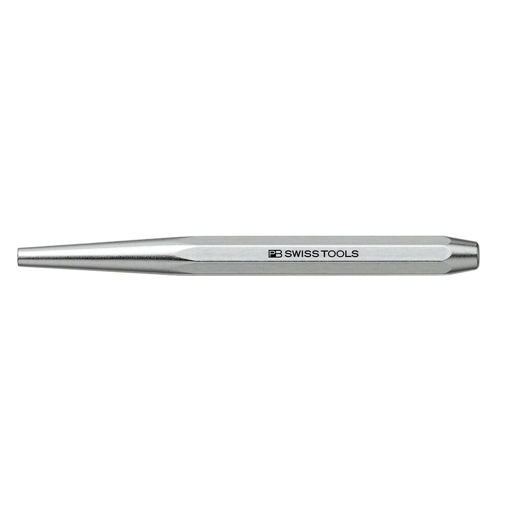メーカー名：PB SWISS TOOLS(ピービースイスツールズ)品番：735-5商品名：735-5 テーパーピンポンチ 八角胴●先端硬度(°)：HRC58●打撃部硬度(°)：HRC45～48●材質：特殊バネ鋼■サイズ(mm)：5■胴サイズ...