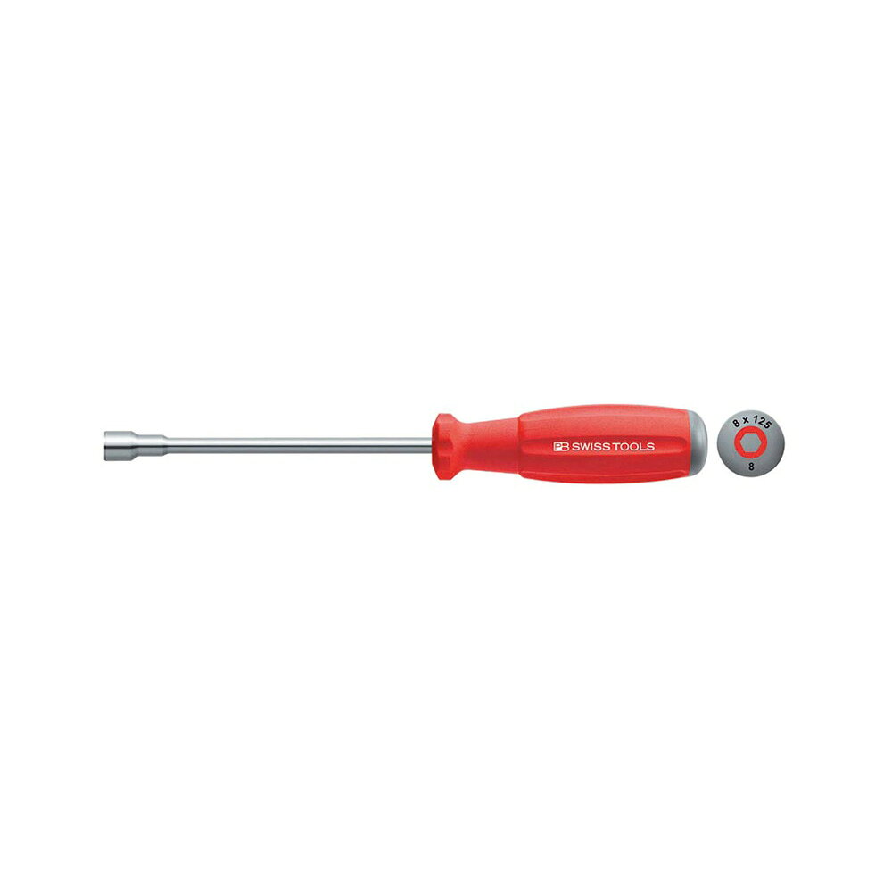 メーカー名：PB SWISS TOOLS(ピービースイスツールズ)品番：8200-5-85商品名：8200-5-85 スイスグリップ・ナットドライバー■サイズ(mm)：5■全長(mm)：180■軸長(mm)：85■先端外径(mm)：8.0■...