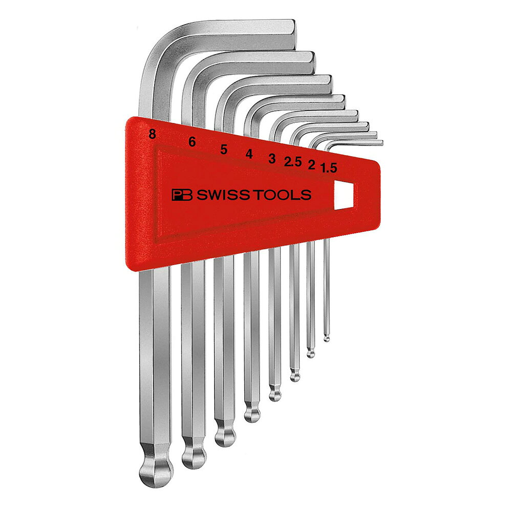 メーカー名：PB SWISS TOOLS(ピービースイスツールズ)品番：212H-8CN商品名：212H-8CN ボール付六角棒レンチセット■質量(g)：173●ニッケルクロームメッキされており、耐錆性と長寿命を可能にしています。●エッジは...