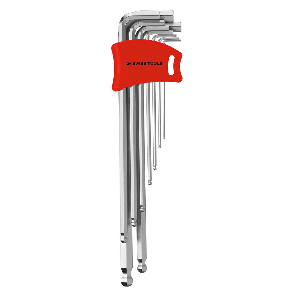 メーカー名：PB SWISS TOOLS(ピービースイスツールズ)品番：212LDH-10商品名：212LDH-10 ボール付六角レンチセット ロング(パックナシ■質量(g)：406●ニッケルクロームメッキされており、耐錆性と長寿命を可能に...
