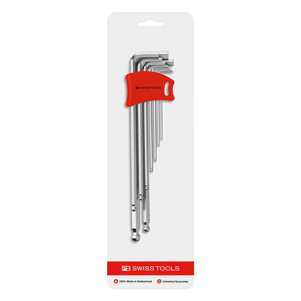 メーカー名：PB SWISS TOOLS(ピービースイスツールズ)品番：212LDH-10CN商品名：212LDH-10CN ボール付ロング六角棒レンチセット■質量(g)：441●ニッケルクロームメッキされており、耐錆性と長寿命を可能にして...