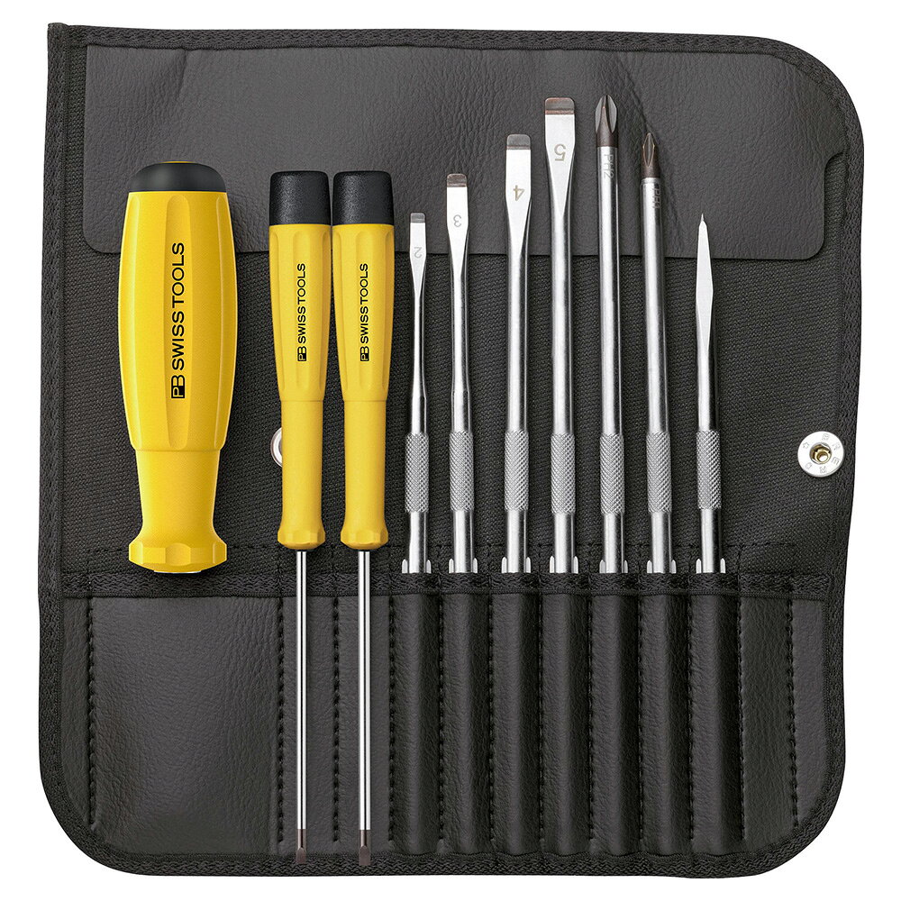 メーカー名：PB SWISS TOOLS(ピービースイスツールズ)品番：8215.ESD商品名：8215.ESD 差替式ESDドライバーセット■質量(g)：432●弱電関連での作業に最適なESDタイプです。●静電放電(ESD)：静電気の帯電...