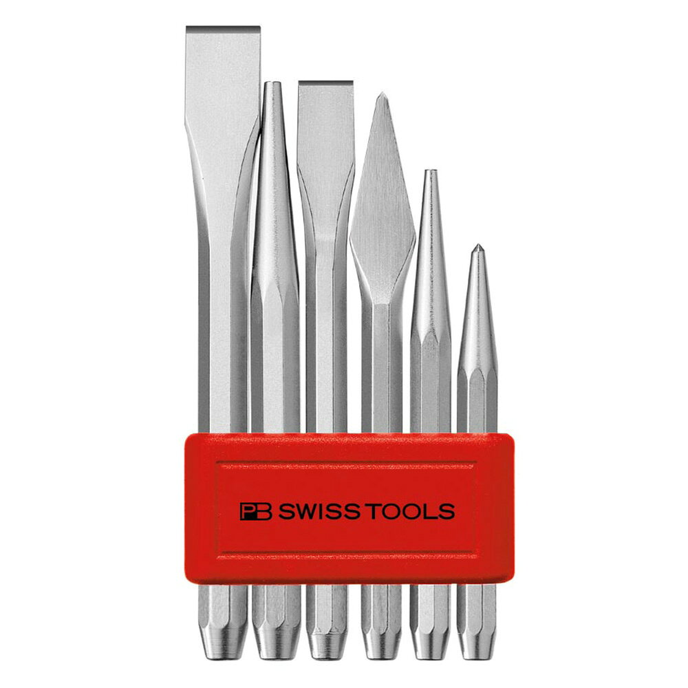 メーカー名：PB SWISS TOOLS(ピービースイスツールズ)品番：855BL商品名：855BL ポンチタガネセット パックなし●材質：特殊バネ鋼■質量(g)：856●PB独自の特殊鋼により刃先は非常に頑丈で耐破損性が高く、使用によるチ...
