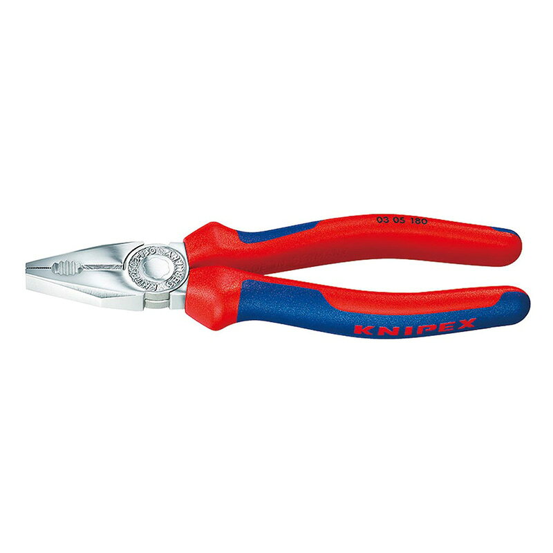 メーカー名：KNIPEX(クニペックス)品番：0305-180商品名：ペンチ (台紙付き)●ヘッド仕上げ：クロムメッキ●ハンドル仕様：コンフォート●つかみ面：横すじ入り●切断能力（中硬線；φmm)：3.4●切断能力(硬線；φmm)：2.2●...
