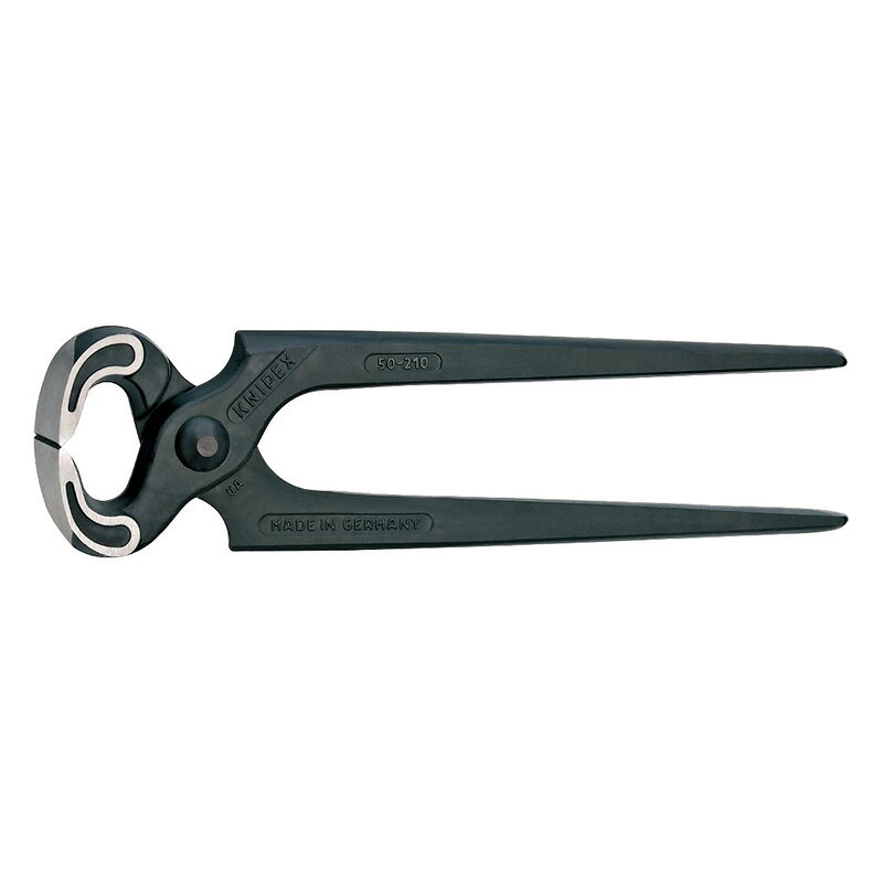 メーカー名：KNIPEX(クニペックス)品番：5000-225商品名：ヤットコ (カーペンタープライヤー) (台紙付き)●プライヤー仕上げ：亜鉛合金メッキ(黒)●ヘッド仕上げ：研磨●ハンドル仕様：防錆仕上げ●切断面：傘状●刃幅(mm)：25...