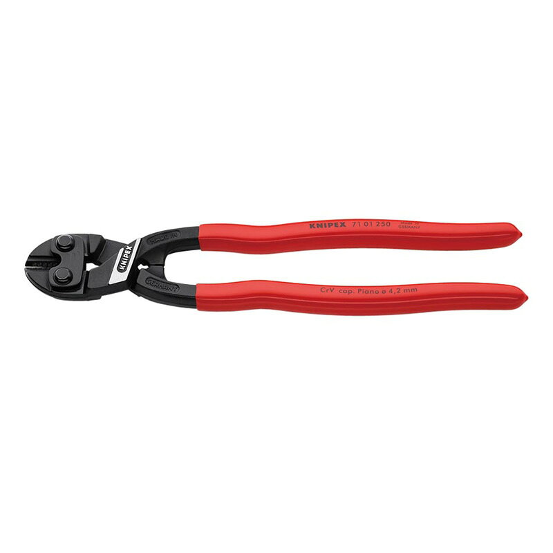 メーカー名：KNIPEX(クニペックス)品番：7101-250SB商品名：小型クリッパー (台紙付き)●ハンドル仕様：プラスチックコーティング●プライヤー材質：亜鉛合金メッキ(黒)●切断能力(中硬線；φmm)：5.6●切断能力(硬線；φmm...