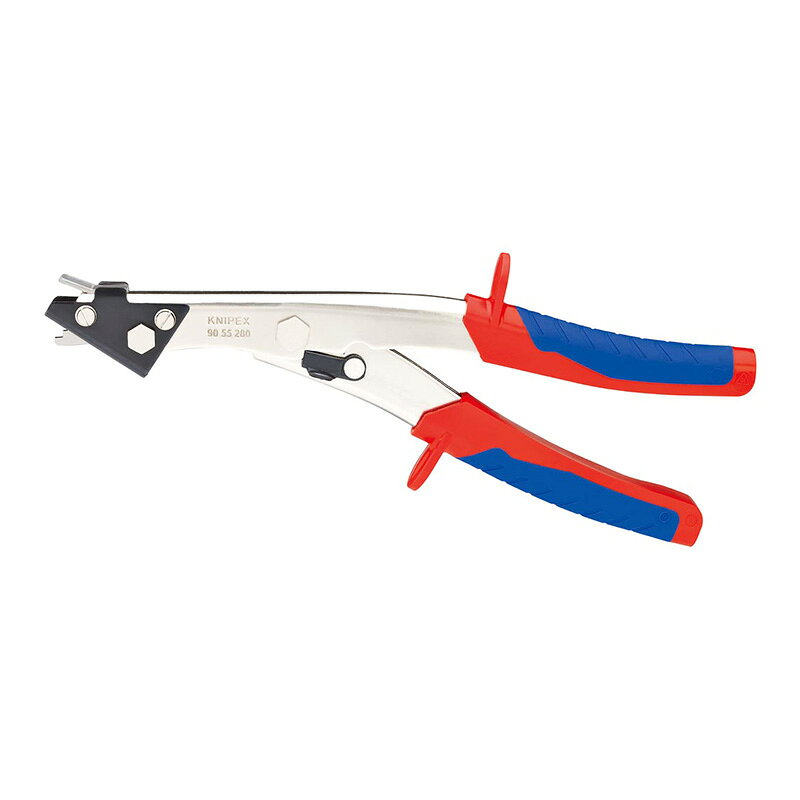 メーカー名：KNIPEX(クニペックス)品番：9055-280商品名：ニブラー●ヘッド仕上げ：ニッケルメッキ●ハンドル：コンフォート●切断幅(mm)：2.7●全長(mm)：280●質量(g)：461●替刃品番：9059-280●板を変形させ...