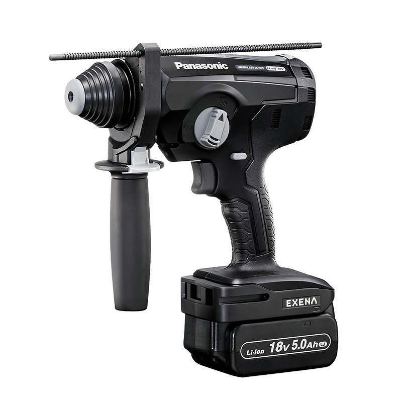 メーカー名：Panasonic（パナソニック）品番：EZ1HD1J18D-B商品名：ハンマードリル(18V 5Ah電池2個・本体・充電器・ケース)(黒)●チャック：クイックロックチャック方式(SDSプラスシャンクに対応)●回転数(回転/分)...