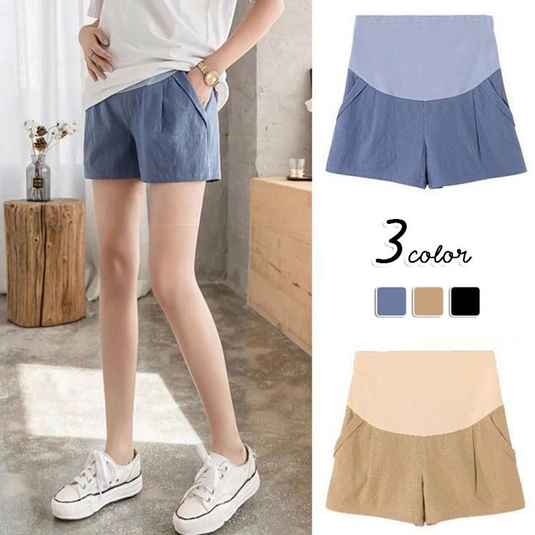 ●関連キーワード：マタニティパンツ マテニティ 妊婦 夏 ショートパンツ 薄手 伸びる 妊婦用 ボトムス レディース マタニティウェア 無地 産前 産後 おしゃれ 可愛い●カラーブルー/ブラック/カーキ●採寸M：体重:約52.5kgL：体重...