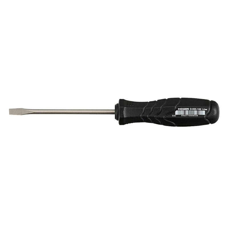 商品説明 先端サイズ ⊖5.5×0.8mm 全長 200mm 軸長 100mm 軸径 5.0mmφ ハンドル径 30.0mmφ ESD管理値 Rg＜1×1012Ω 重量 57g ・警告　 ドライバーはネジをまわす目的で作られてい...