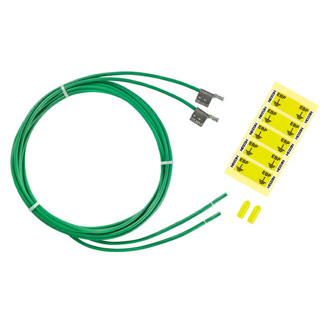 商品説明 カシメタイプのアース線。アースシール付属で、アースの接続個所が一目でわかります。 サイズ 1.25mm2×2m 入数 2本（キャップ2個・アースシール5枚入） ※カシメ作業にはプライヤーを使用してください。 ※1MΩの抵抗は入って...