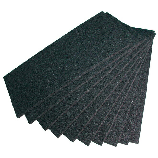 商品説明 ディスクリート部品の保管や、静電気にデリケートな基板等の緩衝材に最適。 I 適度な硬さを保つ導電性発泡材を使用。 外形寸法 89（W）×211（D）mm 厚さ 5mm 入数 10 ESD管理値 Rp≦1×1010Ω 取扱説明書ダウ...