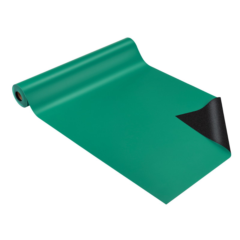 商品説明 補強繊維入りで、マットの伸縮を防止します。引き裂きや表面の磨耗に強く、床マットとしての使用にも安心です。 外形寸法 1（W）×10（L）m 重量 34.4kg 厚さ 2mm ESD管理値 Rg＜1×109Ω 材質 PVC ■補強繊...