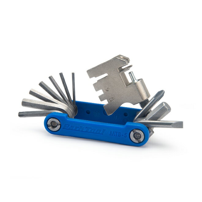商品説明 MTB-5はスリムな折りたたみ式マルチツール。山道での調整や緊急時の修理に適したマルチツールです。六角レンチとドライバーのフルセット、T25トルクスタイプレンチ、そしてライド中の一般的な修理をサポートする5つの特殊ツールを備えてい...