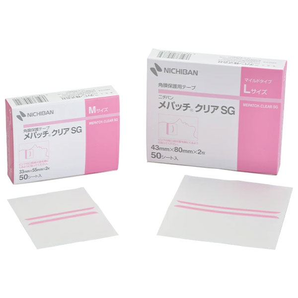 手術時に薬液・血液から眼部を保護する角膜保護用テープ。 メパッチクリアの低刺激タイプです。 ■用途■ 手術時の薬液・血液からの眼部保護 麻酔中、意識低下時、顔面神経麻痺による角膜の乾燥・びらん防止 特徴 ・はがすときに痛みが少ない 74％の...