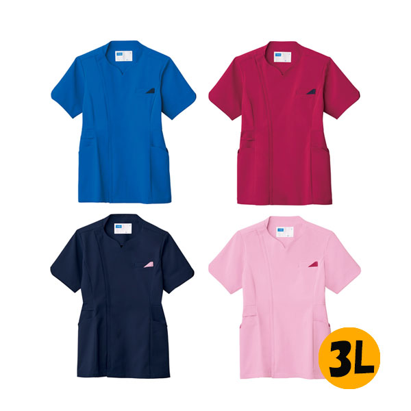 素材 TF ストレッチラチネ・ポリエステル100％ 機能 吸 汗速乾・防汚効果・透け防止効果・制菌加工・帯電防止素材・ストレッチ カラー ロ イヤルブルー・ネービー・ピンク・ワイン シリーズ WH12095 メーカー 株 式会社自重堂 検索...