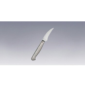 ピーリングナイフ 7cm KS-1110 響十 鎚目シリーズ●刃渡寸法:7cm●庖丁は両刃、右仕様となります。●材質:ダマスカス鋼鍛造●鎚目シリーズ●ダマスカス鋼の由来:ダマスカス鋼は、インド産のウーツ鋼を使用し、シリアのダマスカスで刀剣な...
