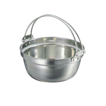 料理鍋 吊付 51cm 18-8 SW●51cm●容量:28L(リットル)●深さ:220●板厚:1.2※メーカー希望小売価格はメーカーカタログに基づいて掲載しています。(カタログ表示価格は消費税が含まれていません)