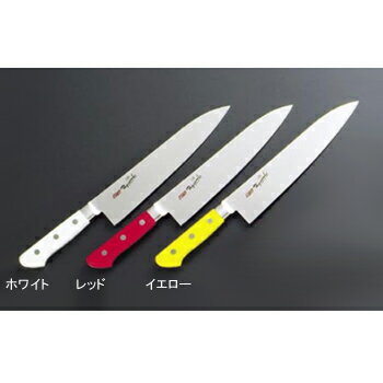 牛刀 24cm スペシャル,イノックス EBM イエロー 抗菌●刃渡寸法:24cm●カラー:イエロー●庖丁は両刃、右仕様となります。●抗菌●HACCP対応ナイフシリーズプロフェッショナルへのこだわり●ツバ付プロ仕様●手研ぎ本刃付すばらしい切...