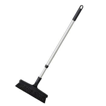 プロテック ツインブルロン TF-N●カラー:黒●230×全長(670～1035)●重量:約230g●材質:ハンドル/アルミパイプ、ヘッド,コーム/PP、毛/両サイド40mmPP,中央150mmPP,PET馬毛除電材入り●両サイドの固い毛に...