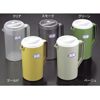 ウォーターピッチャー 抗菌剤入 スモーク EBM●カラー:スモーク●容量:2.3L(リットル)●130×190×225●材質:ポリカーボネイト●耐熱耐冷温度:120℃,-30℃●※中の容量がすぐわかる目盛付です。●抗菌●清潔で丈夫な抗菌剤入...