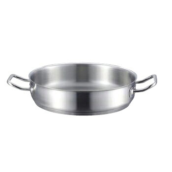 21cr プロシェフ外輪鍋 24cm IH 蓋無 EBM●24cm●容量:3.6L(リットル)●内径:240×H80●※在庫がなくなり次第、本体,蓋の材質を21cr(高耐蝕性ステンレス)に変更させていただきます。●200V電磁調理器は非常に...