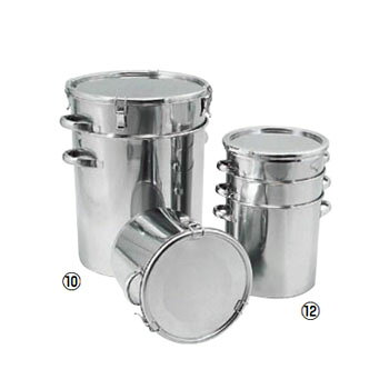 密閉容器 TP-CTB 24cm テーパー付 吊手付 18-8●24cm●容量:10L(リットル)●上内径240×下内径232×高さ240●吊付●板厚:0.7●スタッキング,ネスキング可能。●薬品に使用される場合の特殊パッキンもあります。●...