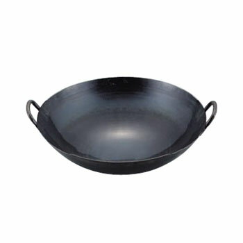 広東鍋 45cm(取手溶接仕様1.2mm厚)打出 鉄製 山田●45cm●板厚:1.2mm●重量:1900g●深さ:130●取手溶接●※板厚、深さ、取手溶接などの特注承ります。●山田鉄打出中華鍋の特長:数千回叩いて造るので、鉄の分子が細かくな...