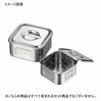 角キッチンポット 浅型 10.5cm 18-8 UK●10.5cm●容量:500cc●内寸:105×105×H55※メーカー希望小売価格はメーカーカタログに基づいて掲載しています。(カタログ表示価格は消費税が含まれていません)