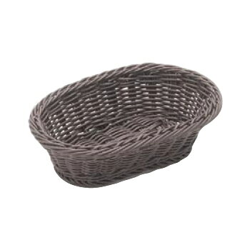 樹脂バスケット 小判 24号 91－009C こげ茶●カラー:こげ茶●240×160×H70●材質:ポリプロピレン●耐熱温度:120℃●食器洗浄機にもお使いいただけます。●樹脂を丁寧に藤製品のように編んでおり、天然素材に限りなく近く優しい雰...