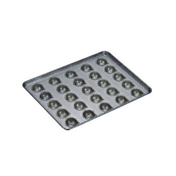 天板 25ヶ取 マロンケーキ型 シリコン加工●25ヶ取●545×395×H53●単品寸法:59×59×30※メーカー希望小売価格はメーカーカタログに基づいて掲載しています。(カタログ表示価格は消費税が含まれていません)
