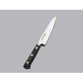 ペティーナイフ 12cm ツバ付 日本鋼 正広作●刃渡寸法:12cm●庖丁は両刃、右仕様となります。●ズッシリとした手応えと抜群の切れ味を身上とする純日本鋼。研ぎ澄ました刃先に伝統の風格が漂います。※メーカー希望小売価格はメーカーカタログに...
