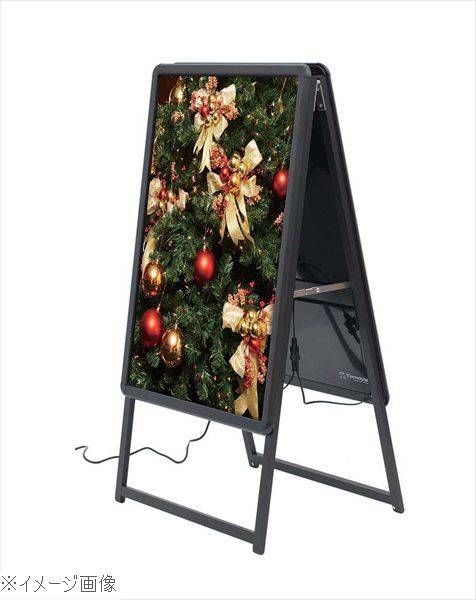 ●屋外もOK、全天候型LEDパネルスタンド●照度:約2,200lux●コード長さ:3.1m●コード吊下用フック付(片面タイプ2ヶ、両面タイプ3ヶ付)●防滴仕様●メディアの交換は四方開閉式のため簡単です。※メーカー希望小売価格はメーカーカタロ...