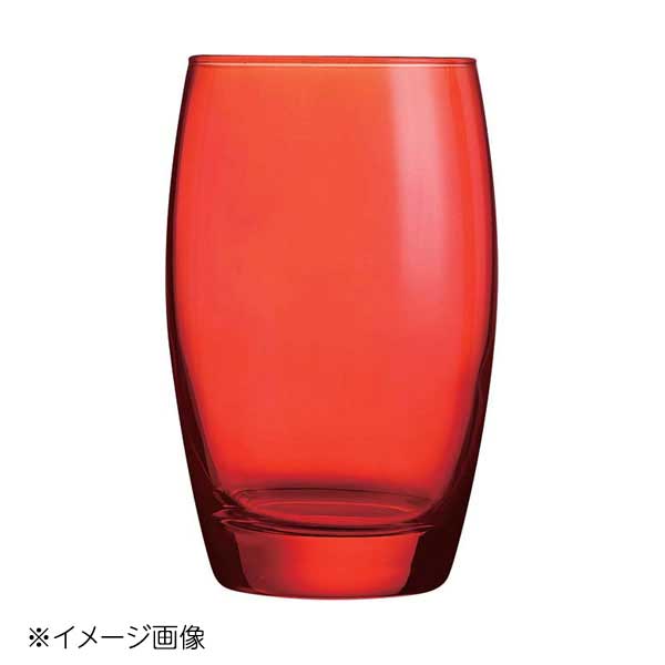 丸みを帯びたカーブが、優しく優雅な雰囲気を演出●型番：J8493●サイズ(mm)：φ76×H121●容量：350cc●材質：ガラス●カラー：レッド※メーカー希望小売価格はメーカーカタログに基づいて掲載しています。(カタログ表示価格は消費税が...