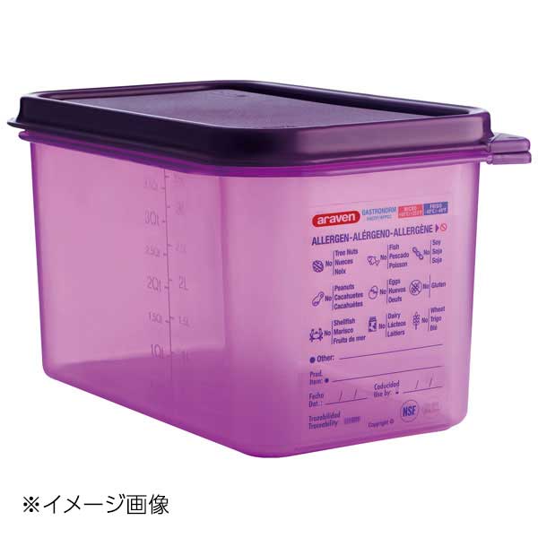 ●紫色コンテナーでアレルギー食物の分離保管が可能●食品アレルゲンによる汚染リスクから食品を保護●高い密封性●食器洗浄機可●HACCP推奨品●型番:61392●外寸(mm):265×162×150●内寸(mm):深さ150●容量:4.3L●材...