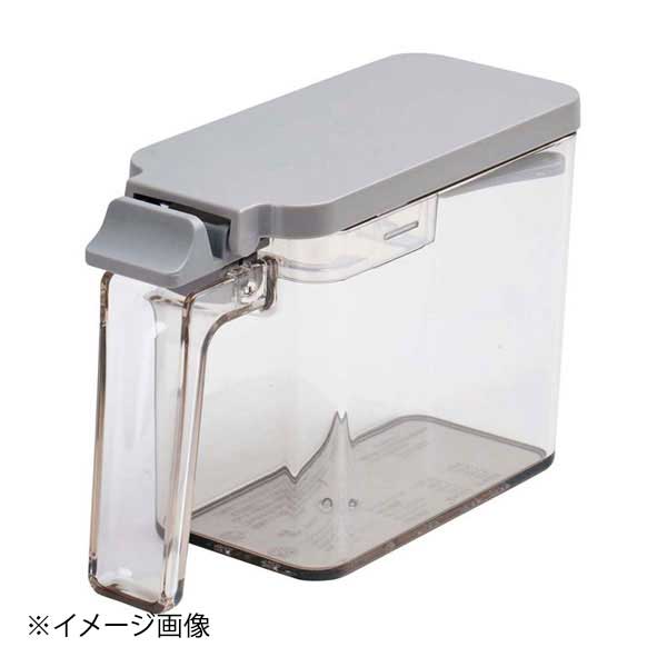 ●ワンプッシュで開くポットのフタです。●パッキン付きの密閉仕様で湿気を防ぎます。●計量機能付きスプーンで計量がスムーズです。●スプーンを浮かせて収納します。●外寸(mm)：60×157×H101●容量：450ml●カラー：グレー●材質：本体...