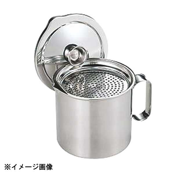 定番オイルポット。●サイズ　内径×深さ：φ130×145mm●材質：18-0ステンレス●生産地：燕三条
