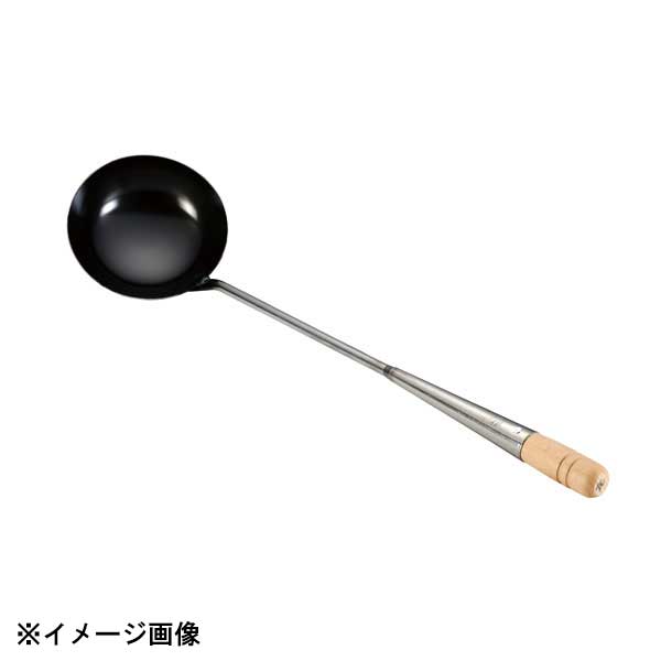 プロ仕様の中華お玉。ハードな使用にも耐えられる高耐久性。●サイズ　頭径×柄長 容量：φ110mm×380mm約150cc●材質：鉄●生産地：燕三条