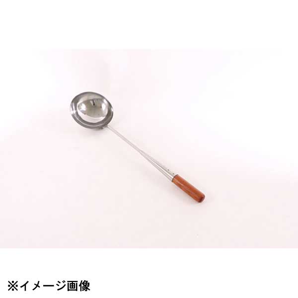 業務用中華厨房用品メーカー「カンダ」がおススメするプロ仕様の商品です。●サイズ　頭径 柄長 容量：φ120mm345mm約250cc●材質：18-0ステンレス●生産地：燕三条