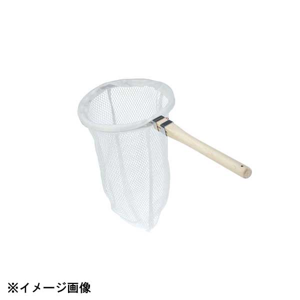 水を吸わないので軽くて丈夫●サイズ　外径×深さ×柄長：φ300×550×390mm●材質：枠:18-8ステンレス　柄:天然木　網:ポリエステル（食品衛生適合品）　ファスナー:ナイロン●生産地：日本