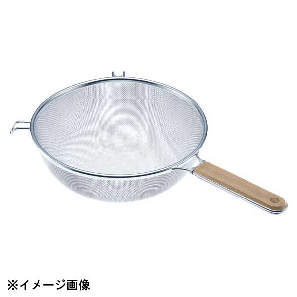 丈夫でお手入れが簡単な18-8ステンレス製。16メッシュ。●サイズ　外径×深さ×柄長：φ200×85×155mm●材質：網:18-8ステンレス　柄:天然木●生産地：燕三条