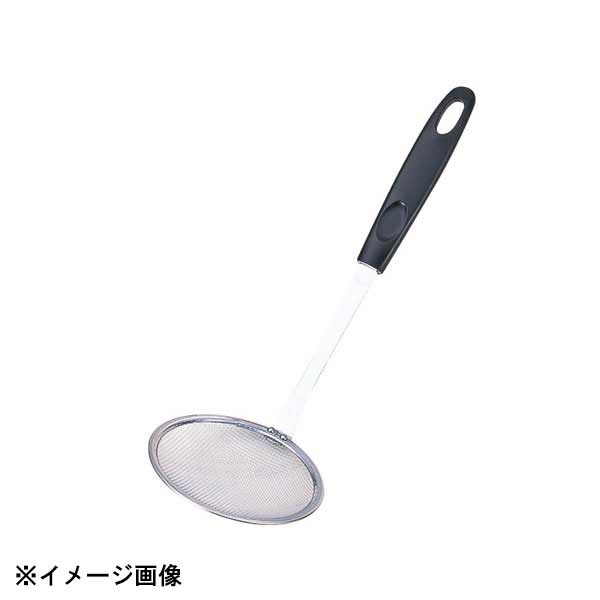 家庭用カス揚げ●サイズ　直径×全長：φ100×300mm●材質：金属部:ステンレススチール　柄部:抗菌剤入ポリプロピレン●生産地：燕三条