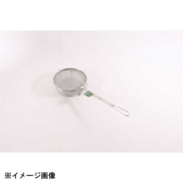 万能な煎り網●サイズ　外径×柄長：φ160×235mm●材質：18-8ステンレス●生産地：燕三条