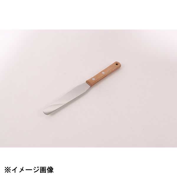 定番の木柄スパチュラ●サイズ　全長×刃渡：360×229mm●材質：ステンレス製●生産地：日本
