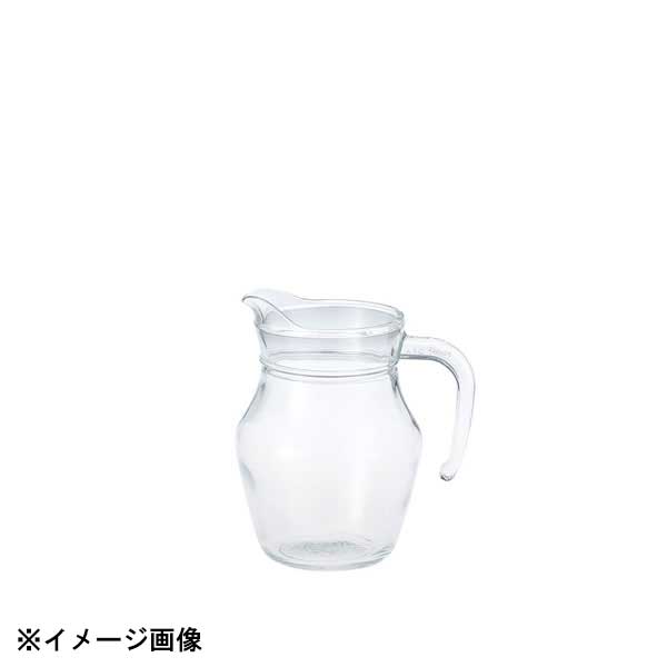 シンプルなデザインのガラス製ウォーターピッチャー●サイズ　口径×高さ×最大径：φ85×H145×125mm●材質：ガラス●生産地：フランス