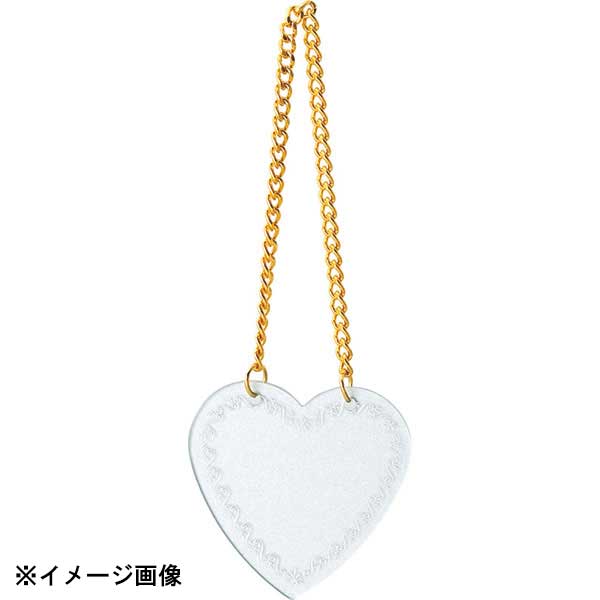 かわいらしいハート型ボトル札●サイズ　幅×高さ：45×H48mm●材質：硬質PVC●生産地：日本