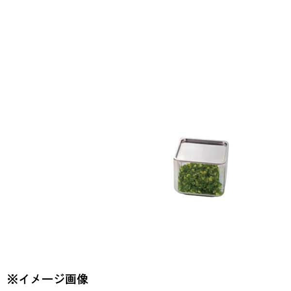 中身が見えるアクリル製薬味入れ●サイズ　外寸縦×外寸横×高さ　容量：10.7×10.7×H15cm1200cc●材質：本体：アクリル　フタ：ステンレス●生産地：中国