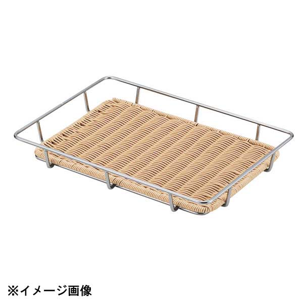 生鮮、青果、精肉、ベーカリー等様々なシチュエーションで活躍。樹脂製なので水洗いもできます。籐のような手編みのぬくもり、柔らかいのに丈夫でしっかりとした形状。耐熱温度120℃。かびにくく衛生的。●サイズ　縦×横×高さ：410×290×H50m...