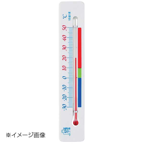 【特徴】●マグネット付で冷蔵庫内に貼り付け可能です。●両面テープ付なので、取り付け簡単です。●一目で分かる目安目盛付です。【用途】●冷蔵庫の温度管理に【仕様】●設置タイプ：冷蔵庫用●センサー(温度計)：-●センサー(湿度計)：-●測定範囲(...